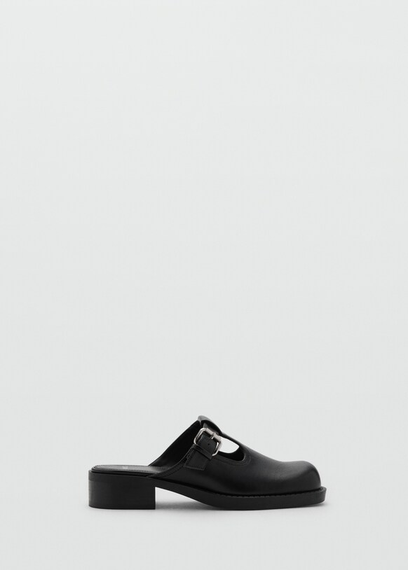 Mule-style clogs with buckle - Women | MANGO USA