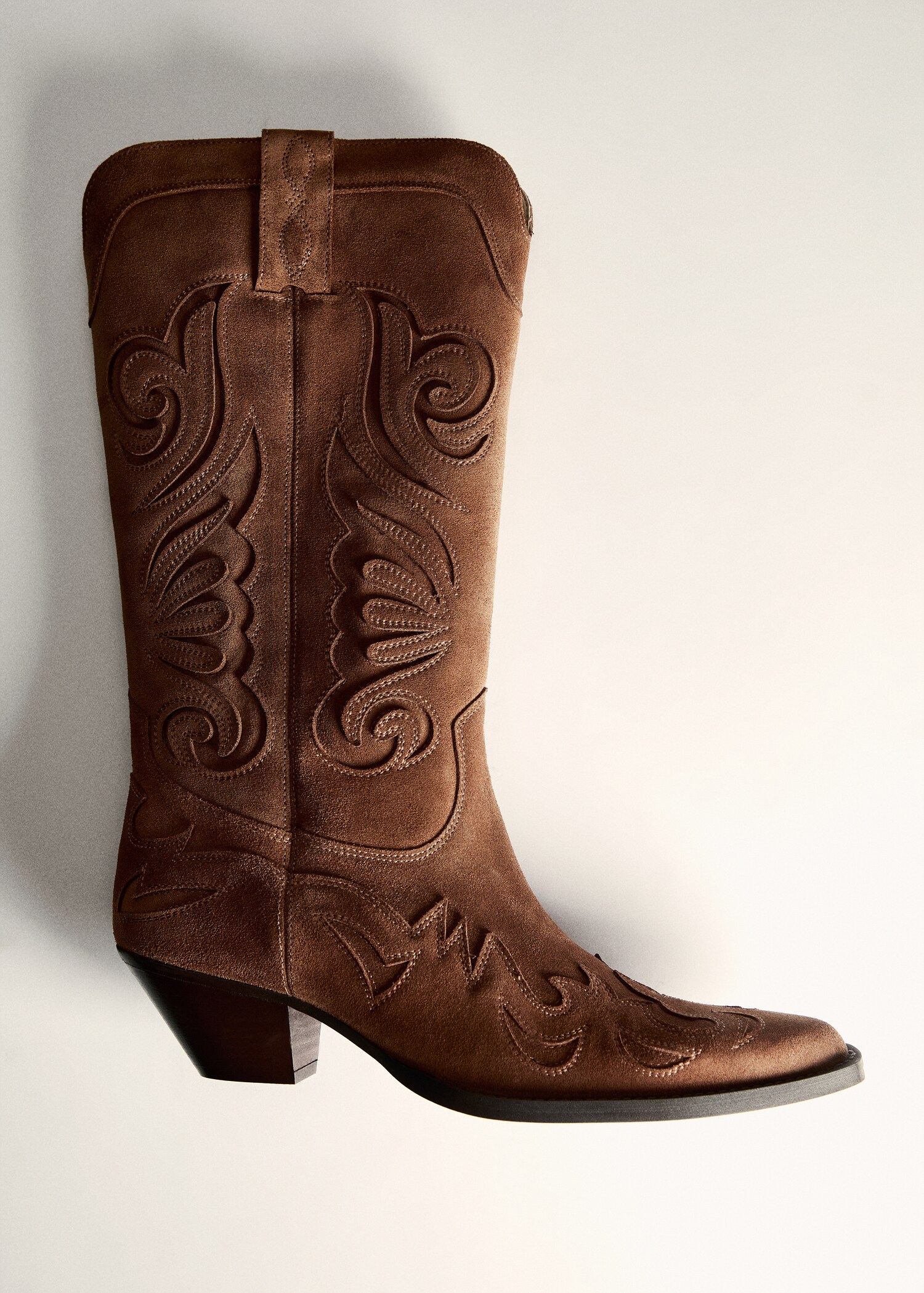 Bota piel cowboy - Mujer | MANGO Colombia