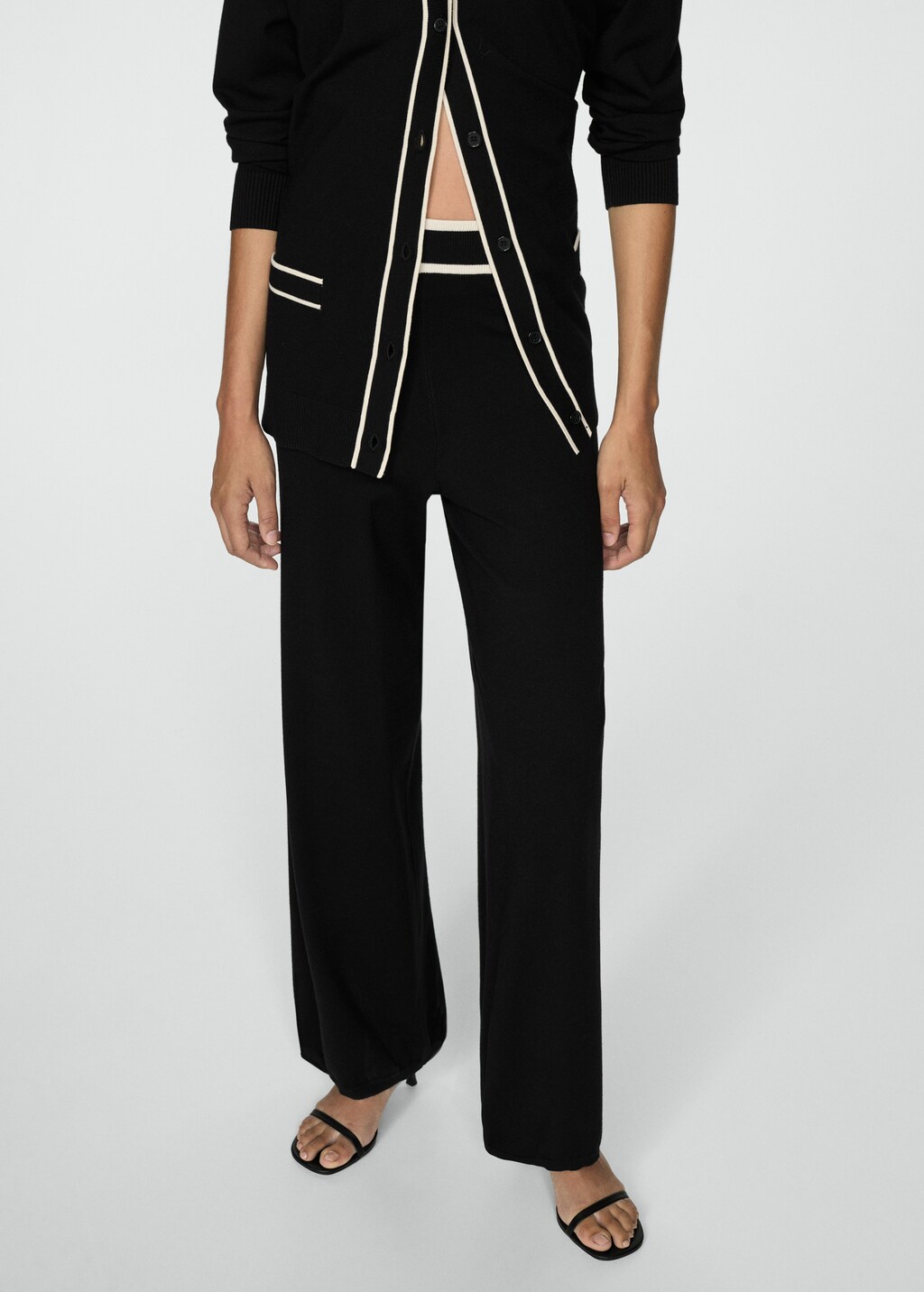 Straight Knitted Trousers Woman Mango United Arab Emirates