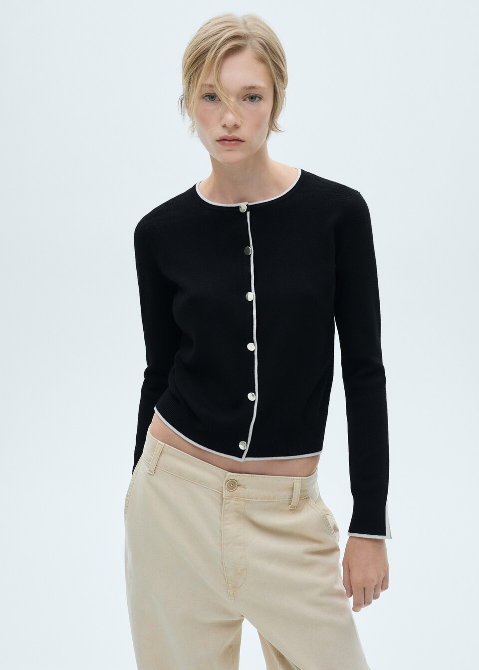 Button Knit Cardigan Women Mango Usa