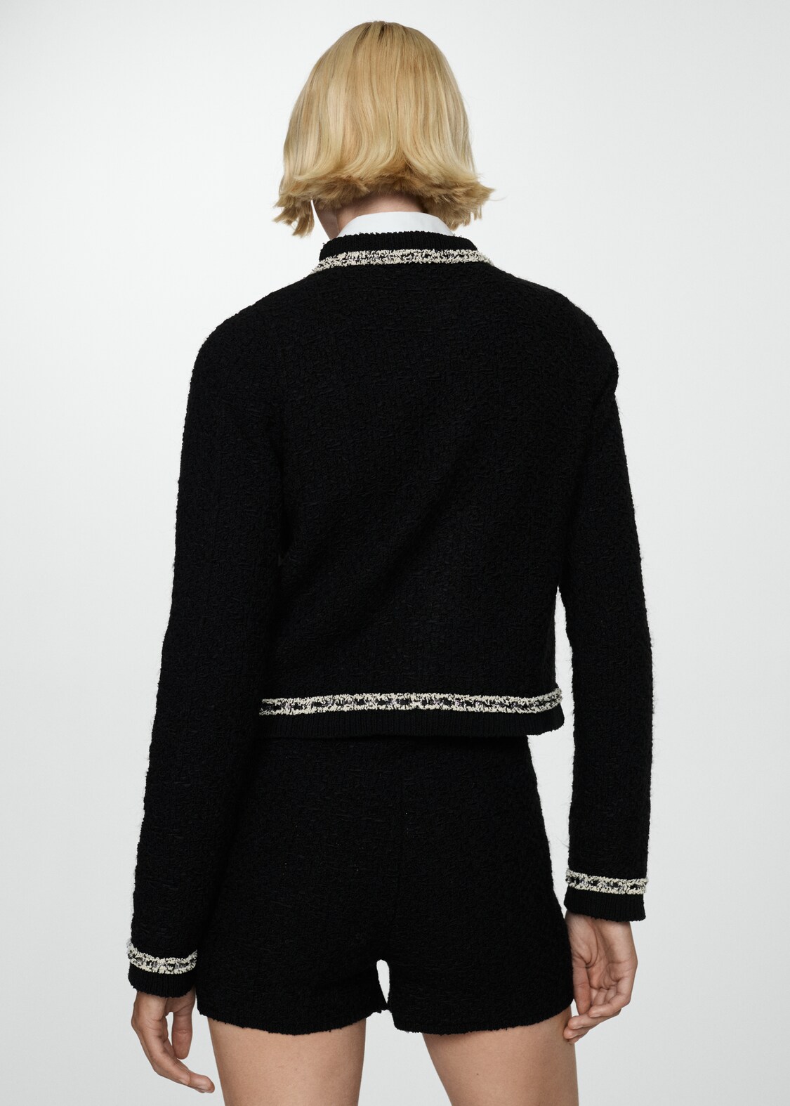 Bicolour tweed jacket - Women | MANGO USA