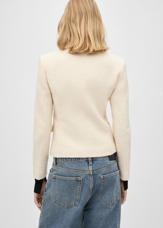 Tweed jacket with pockets - Women | MANGO USA