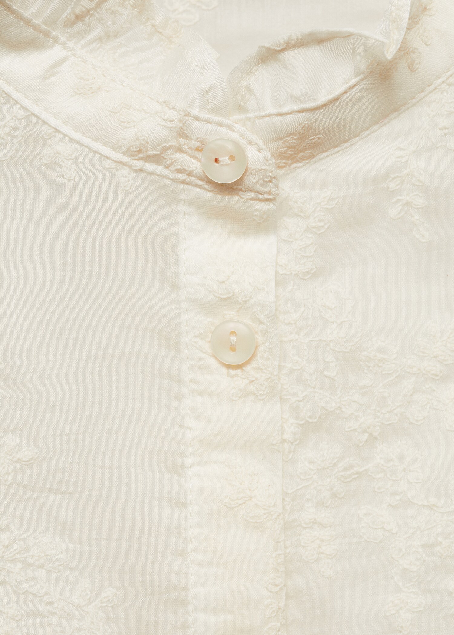 Chemise Lyocell Brodée Femme Mango Maroc