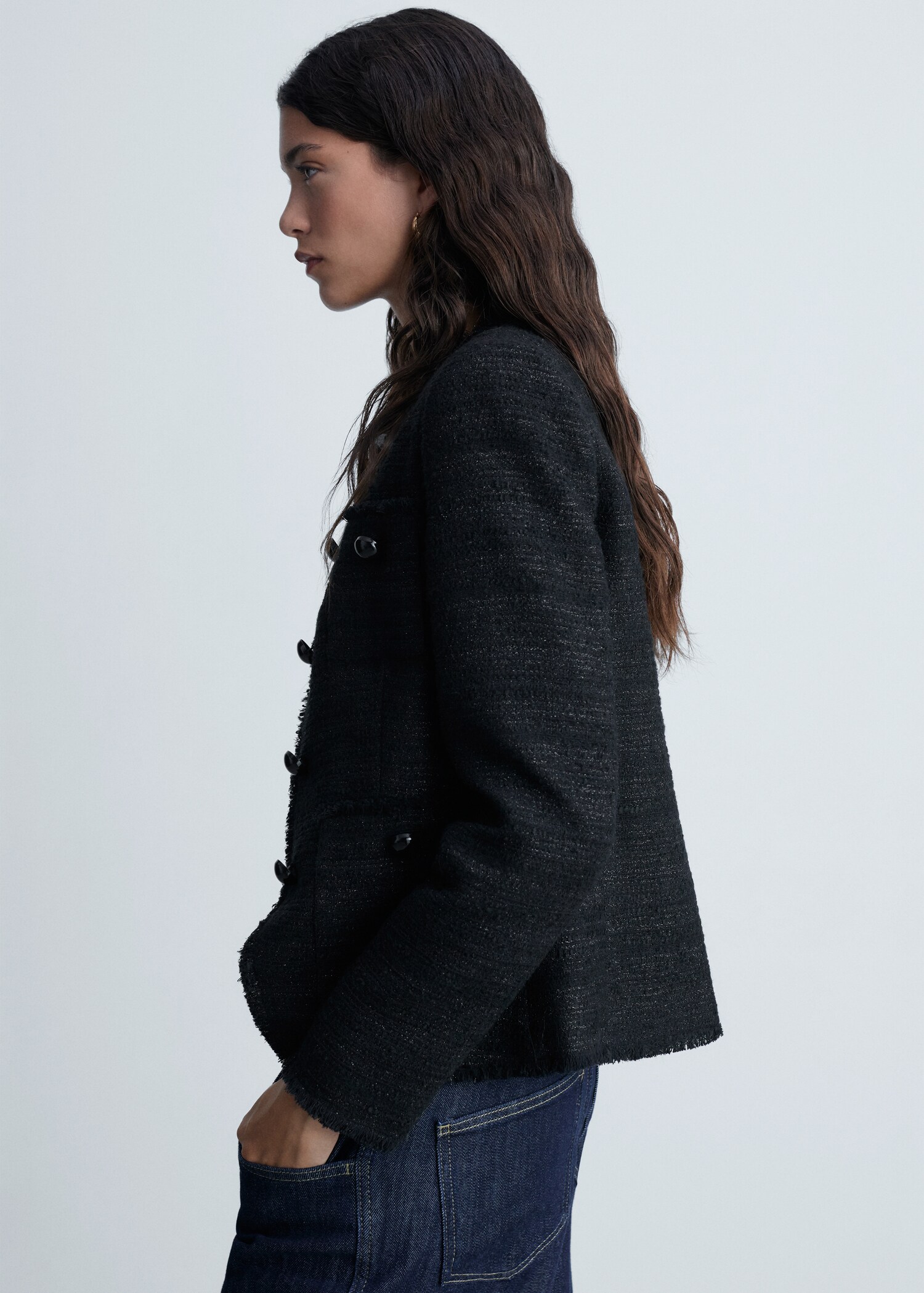 Pocket tweed jacket - Women | MANGO USA