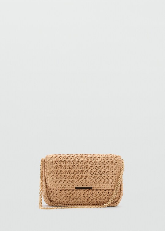 Natural fibre shoulder bag - Women | MANGO USA