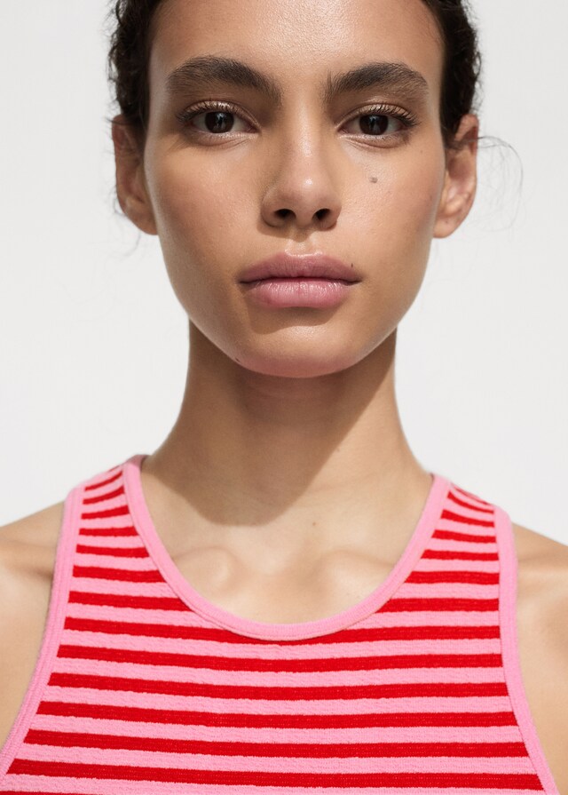 Striped knit top - Women | MANGO USA