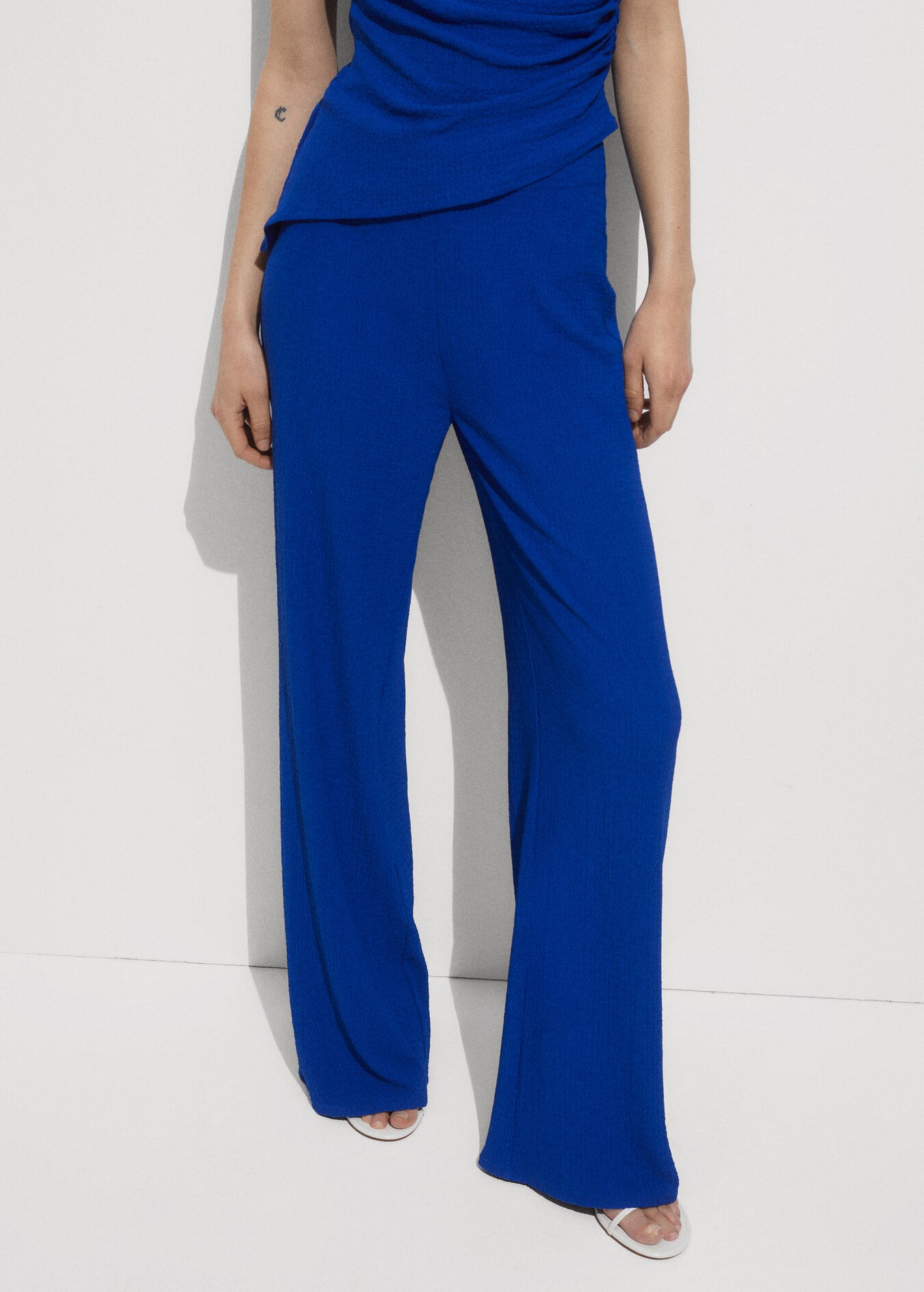 Flowy Straight Fit Trousers Women Mango United Kingdom
