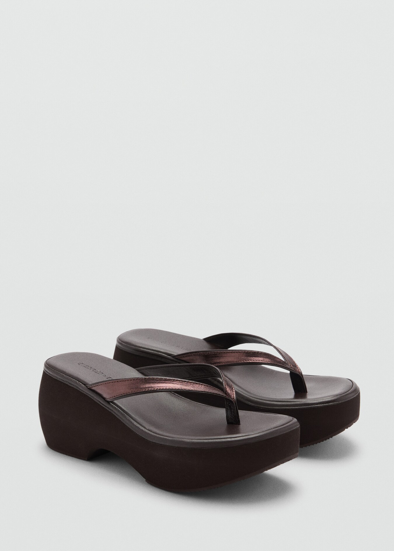 Platform leather sandals - Women | MANGO USA