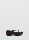 Platform leather sandals - Women | MANGO USA