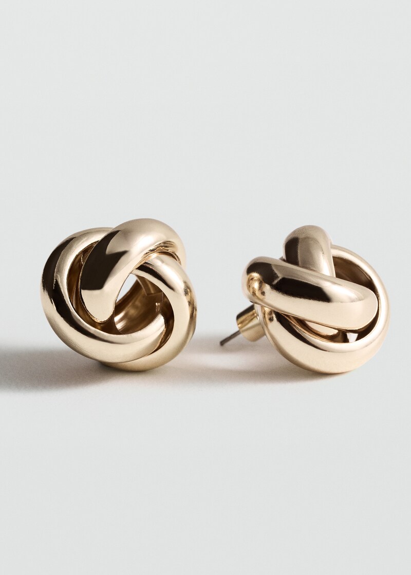 Intertwined Hoop Earrings Women Mango Usa
