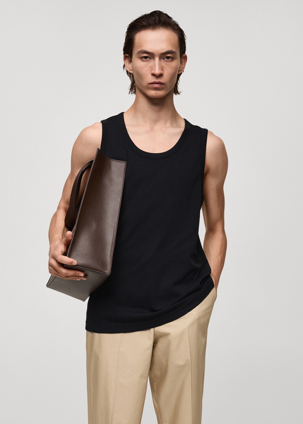 100% cotton tank top - Man | MANGO USA