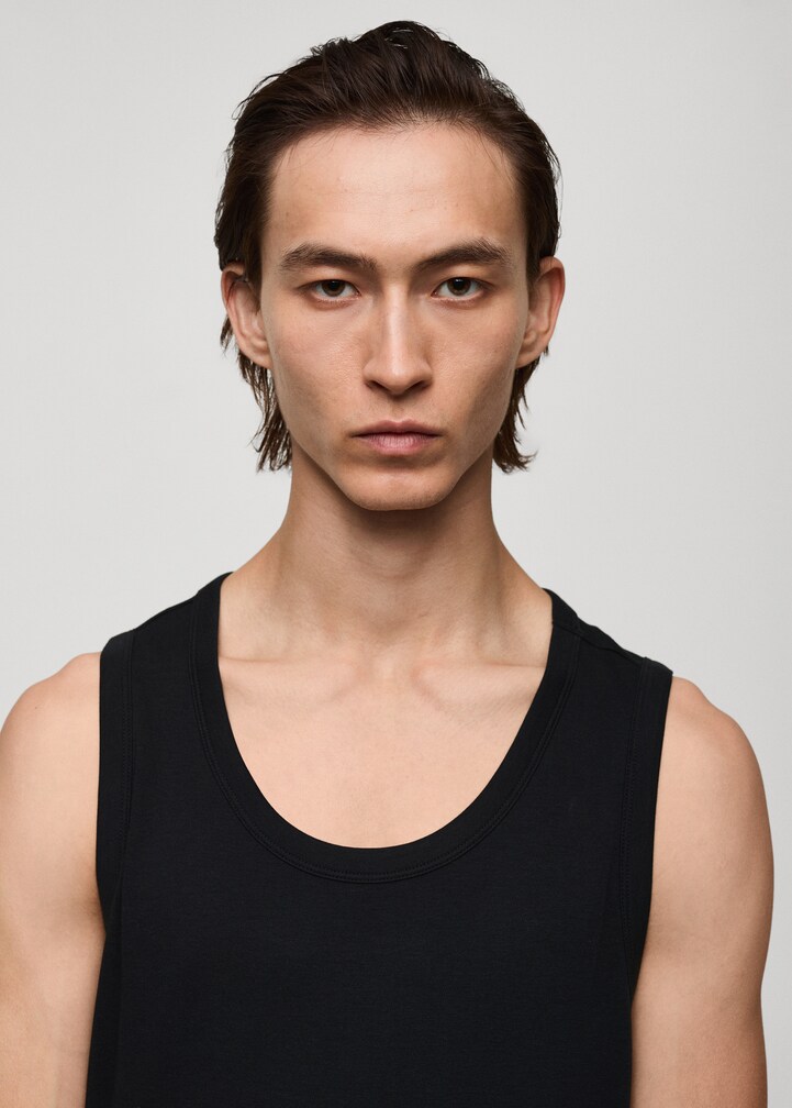 100% cotton tank top - Men | MANGO USA