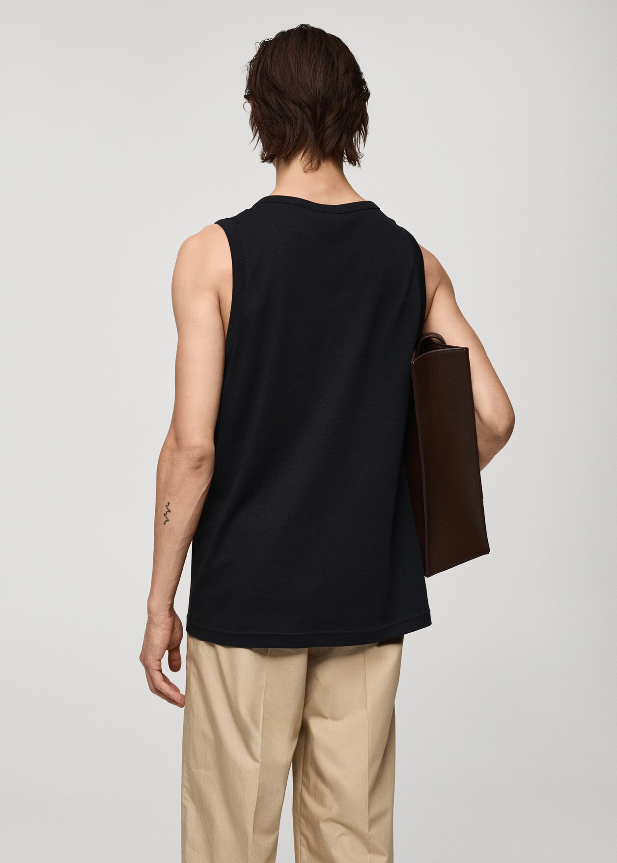 100% cotton tank top - Men | MANGO USA