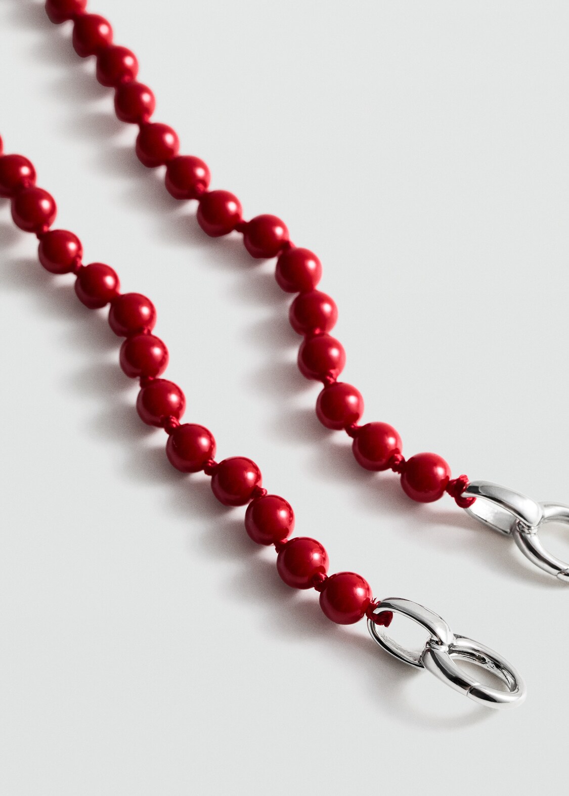 Chain necklace with crystal beads - Women | MANGO USA