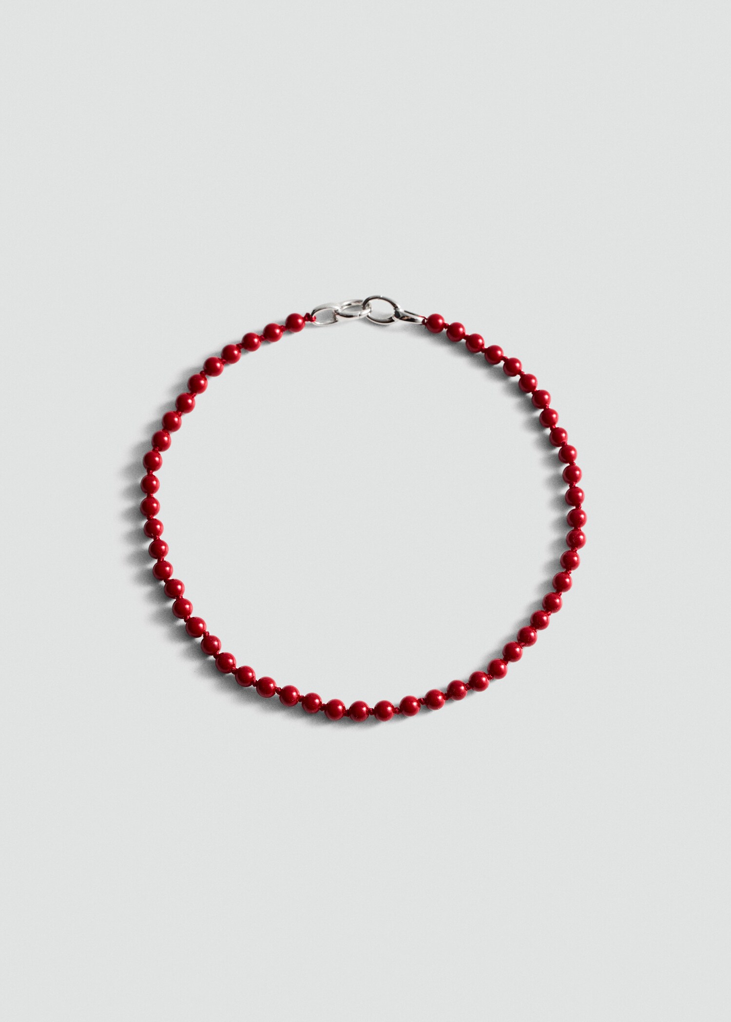 Chain necklace with crystal beads - Women | MANGO USA