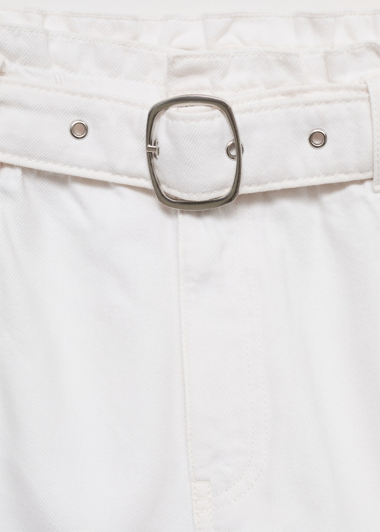 Denim Shorts With Belt Woman Mango Usa