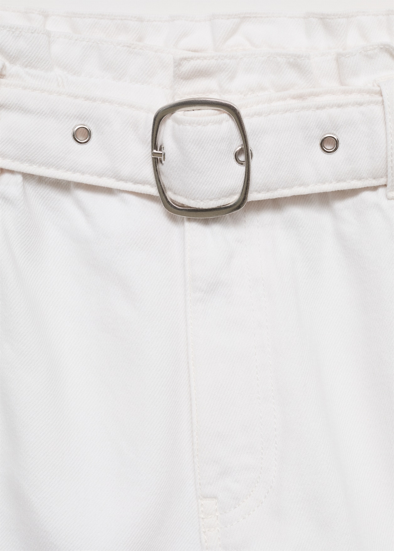 Denim Shorts With Belt Woman Mango Usa