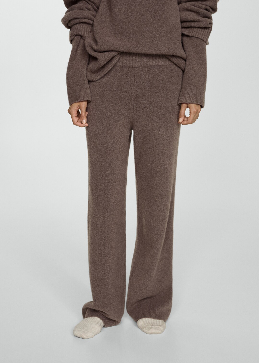 Straight knitted trousers - Women | MANGO United Kingdom