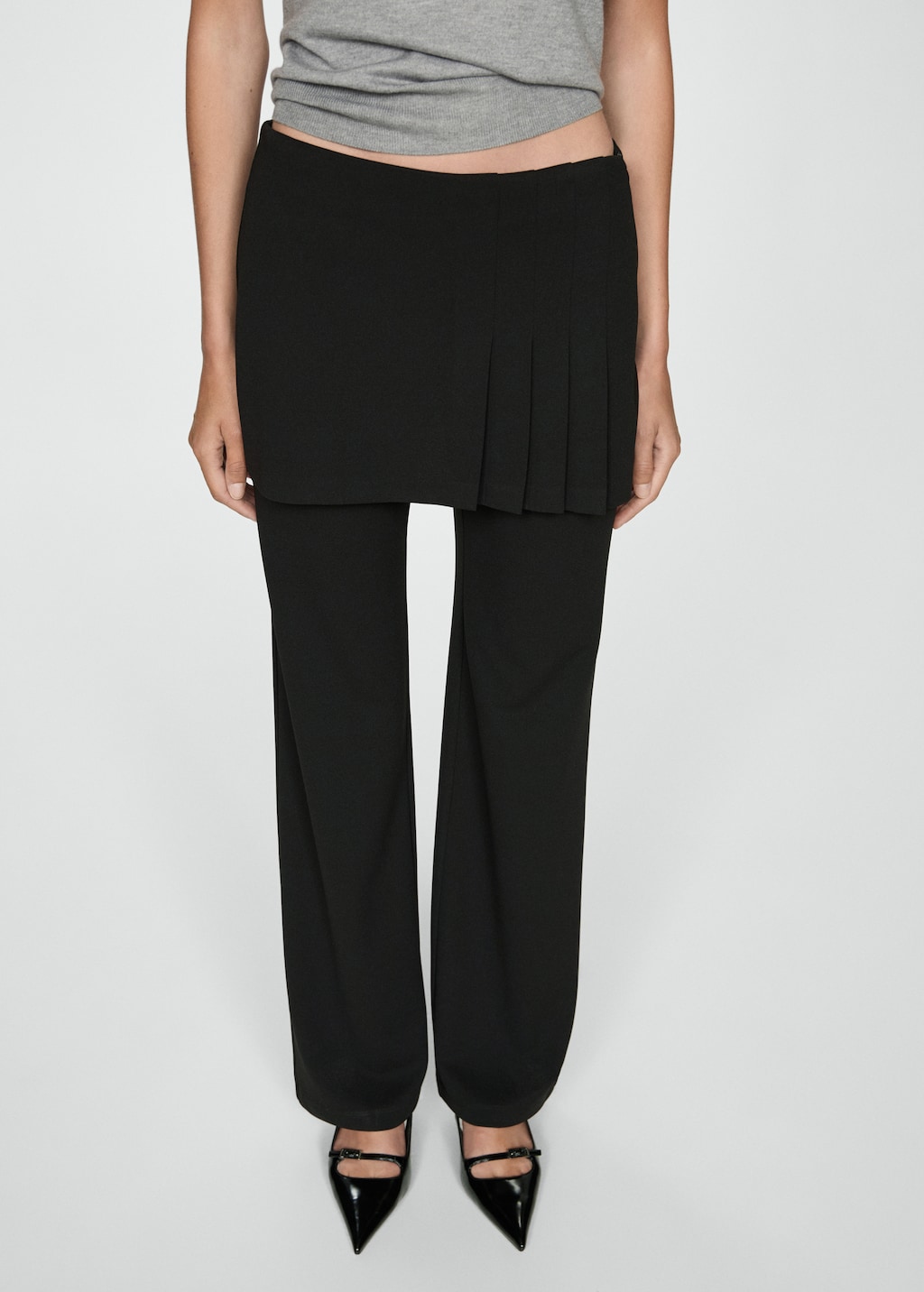 Falda Pantalón Tablas Mujer Mango México