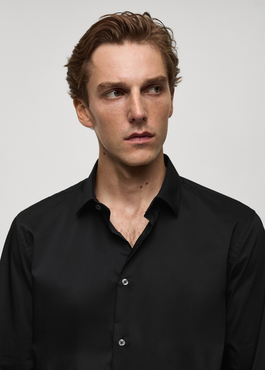 Regular Fit Stretch Cotton Shirt Men Mango Usa