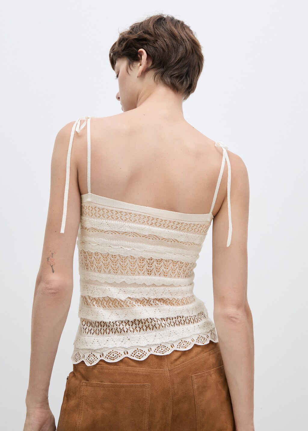 Openwork knit top - Women | MANGO USA