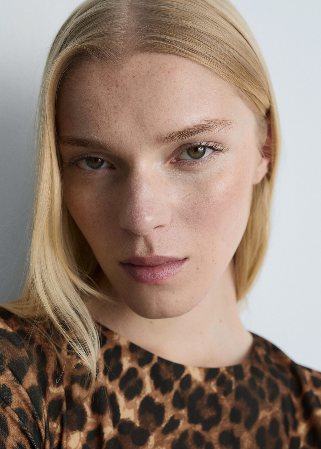 Leopard Print Dress With Ruffled Details Women Mango Usa