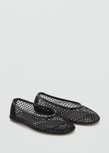 Mesh ballerina shoes - Women | MANGO Philippines