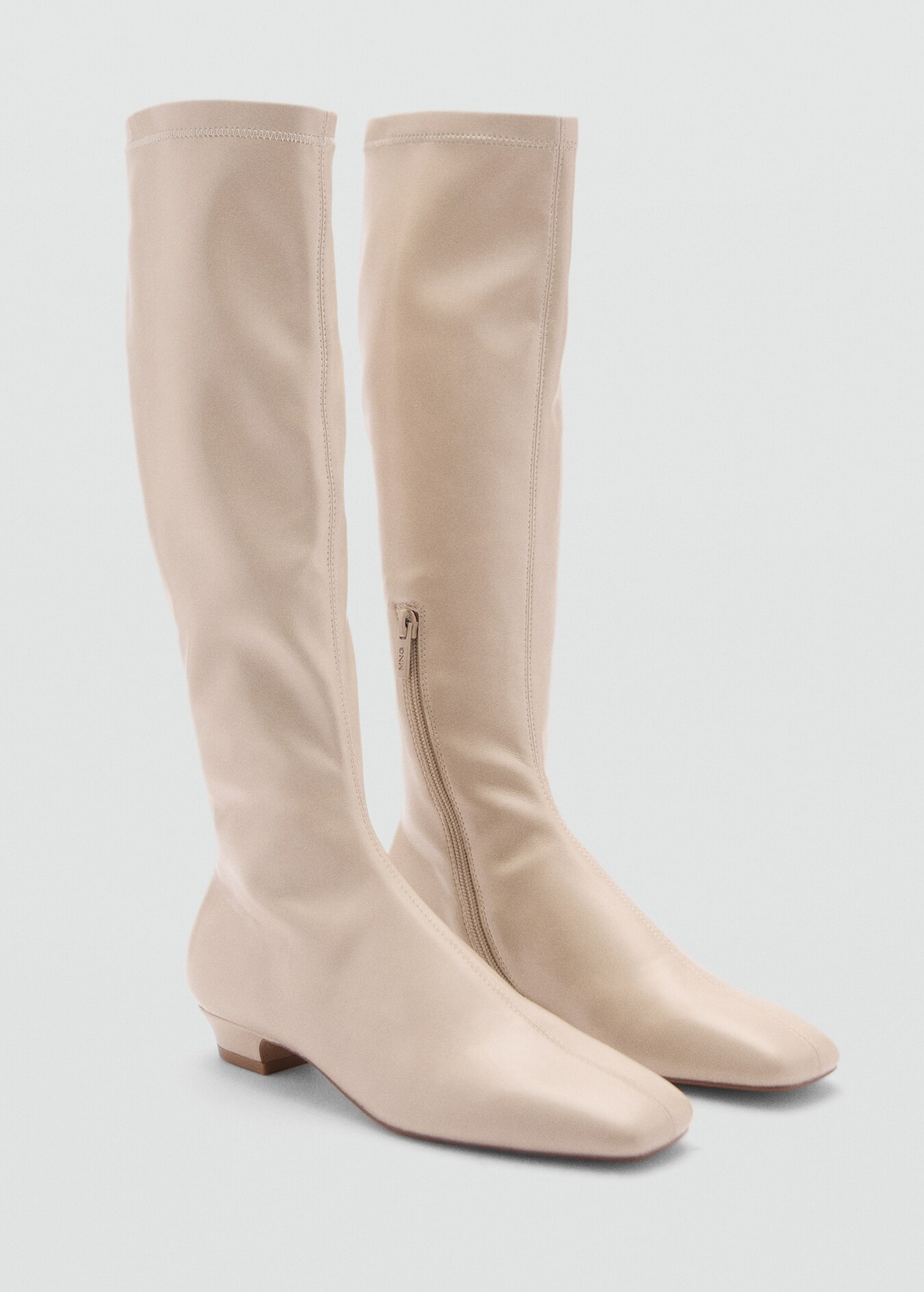 Fermuarlı uzun çizme - Kadın | MANGO Türkiye