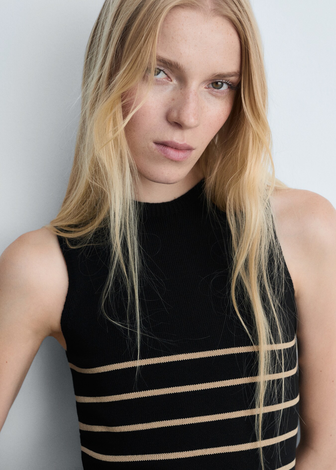 Striped Knit Top Women Mango United Arab Emirates