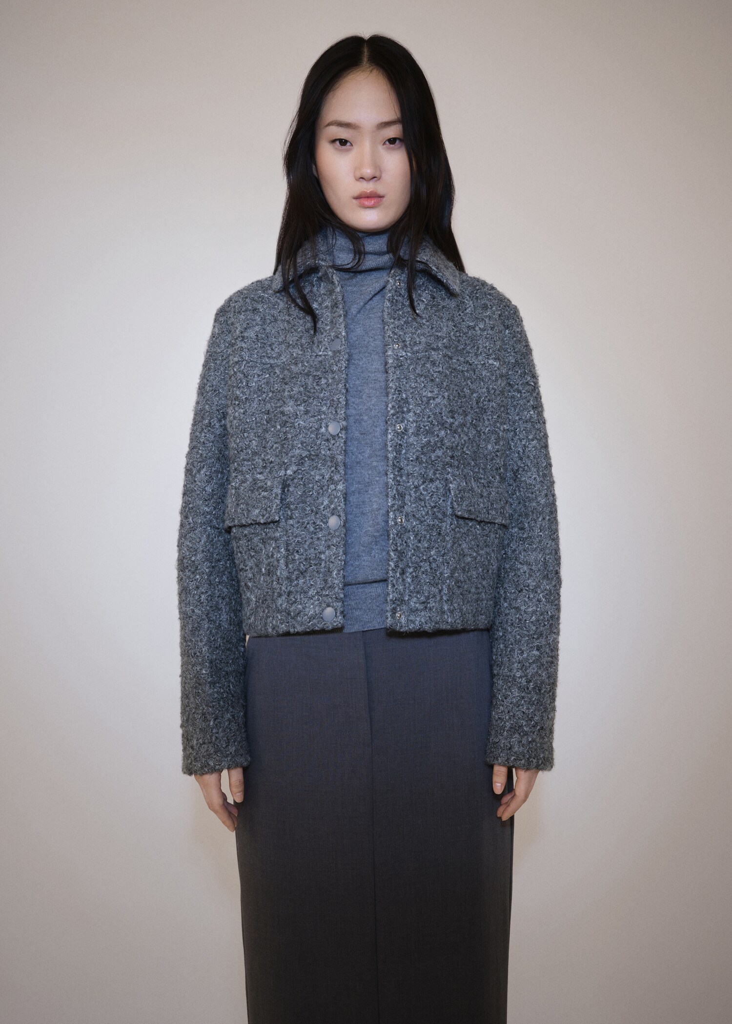 Bouclé jacket with pockets - Women | MANGO USA