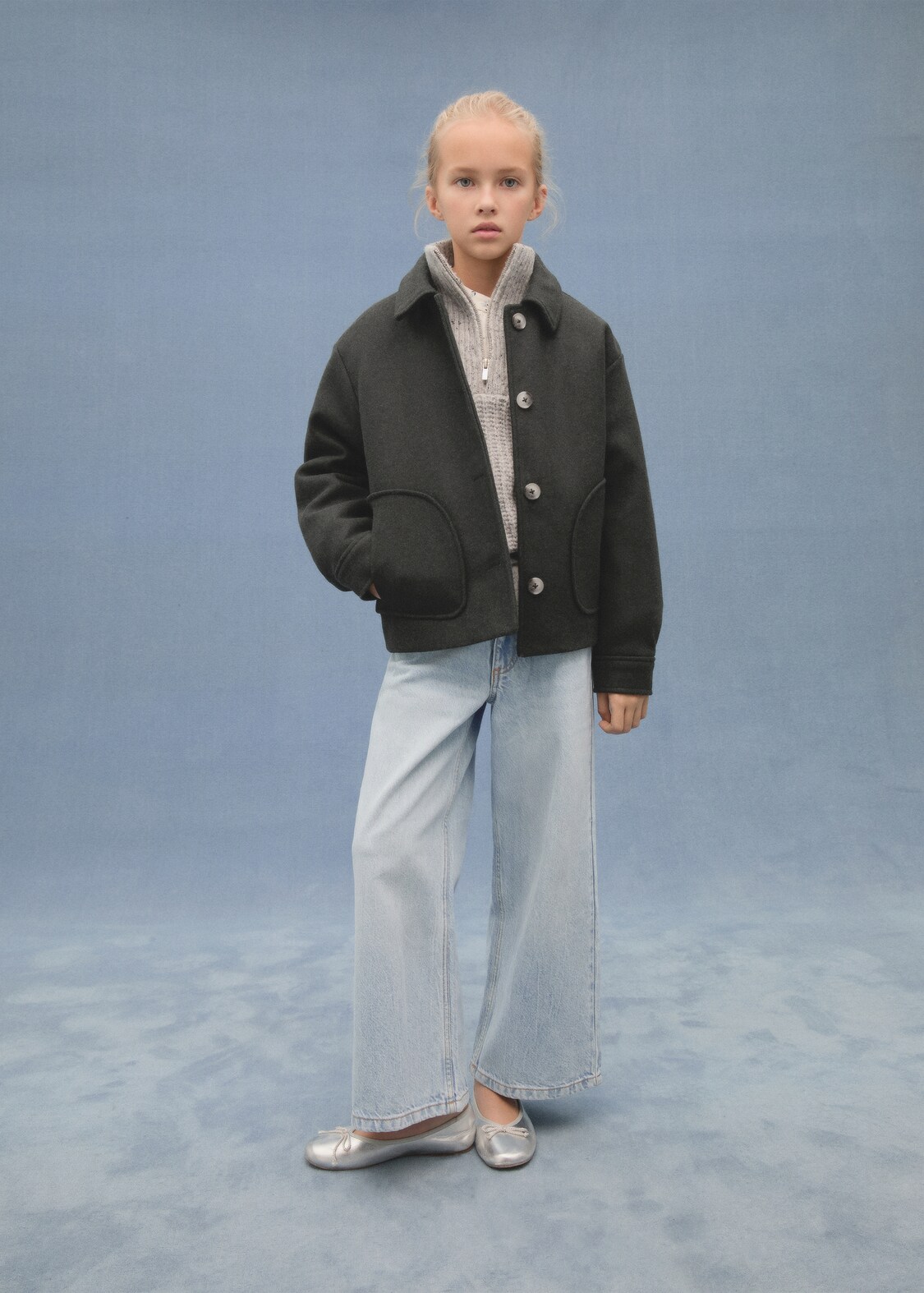 Short cloth coat - Kids | MANGO USA