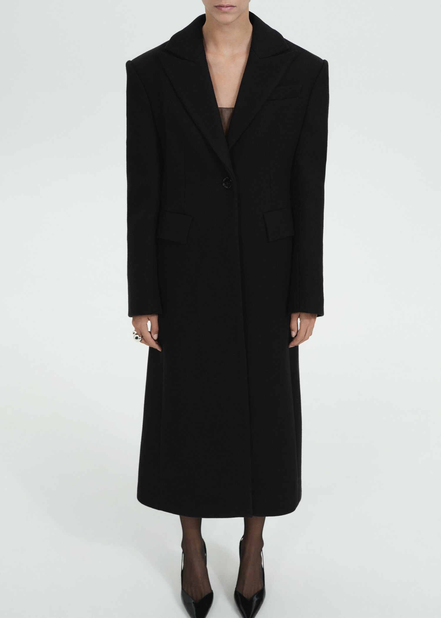 Structured wool coat - Women | MANGO USA