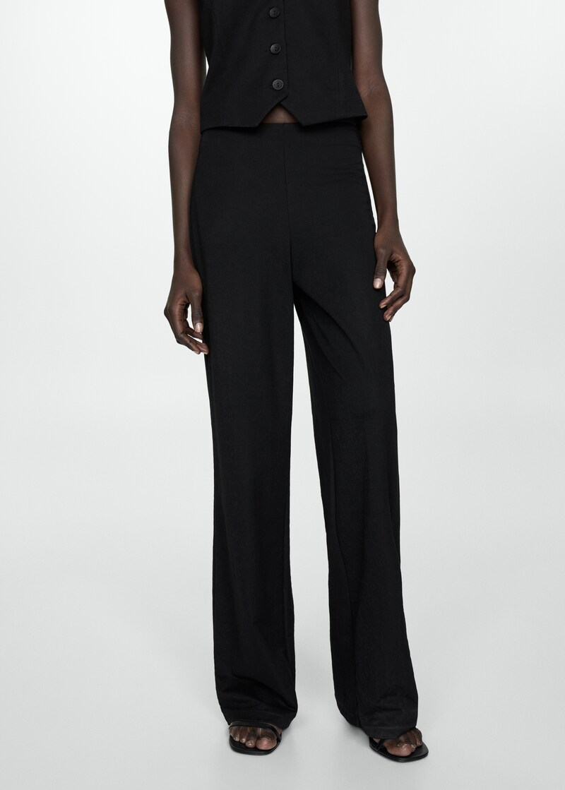 Flowy Straight Fit Trousers Women Mango United Kingdom