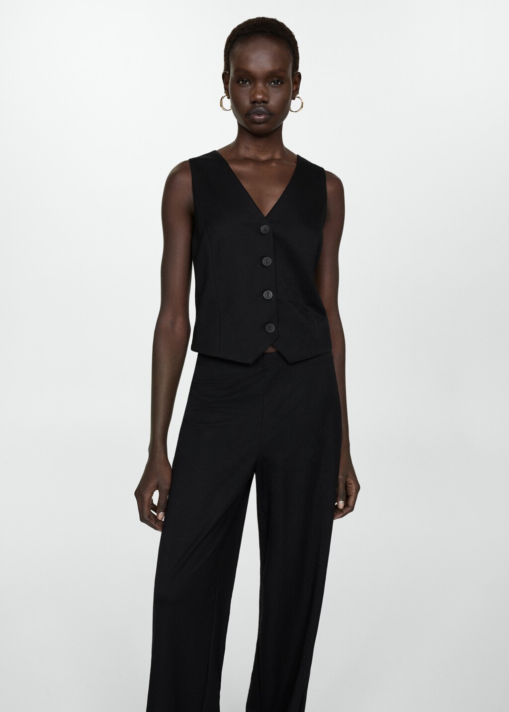 Flowy Straight Fit Trousers Women Mango United Kingdom
