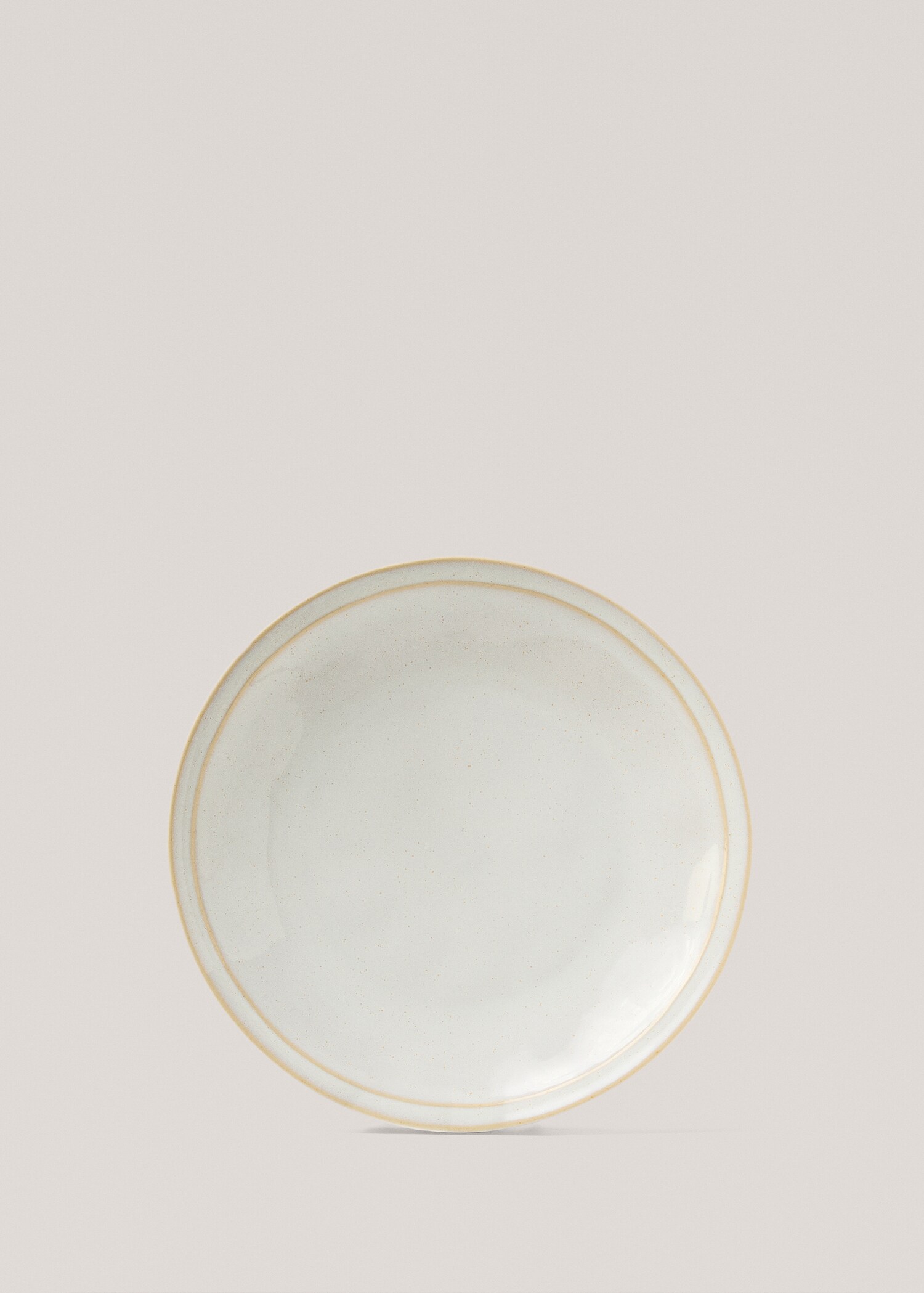 Aged double-edged stoneware dinner plate - Home | MANGO United Kingdom