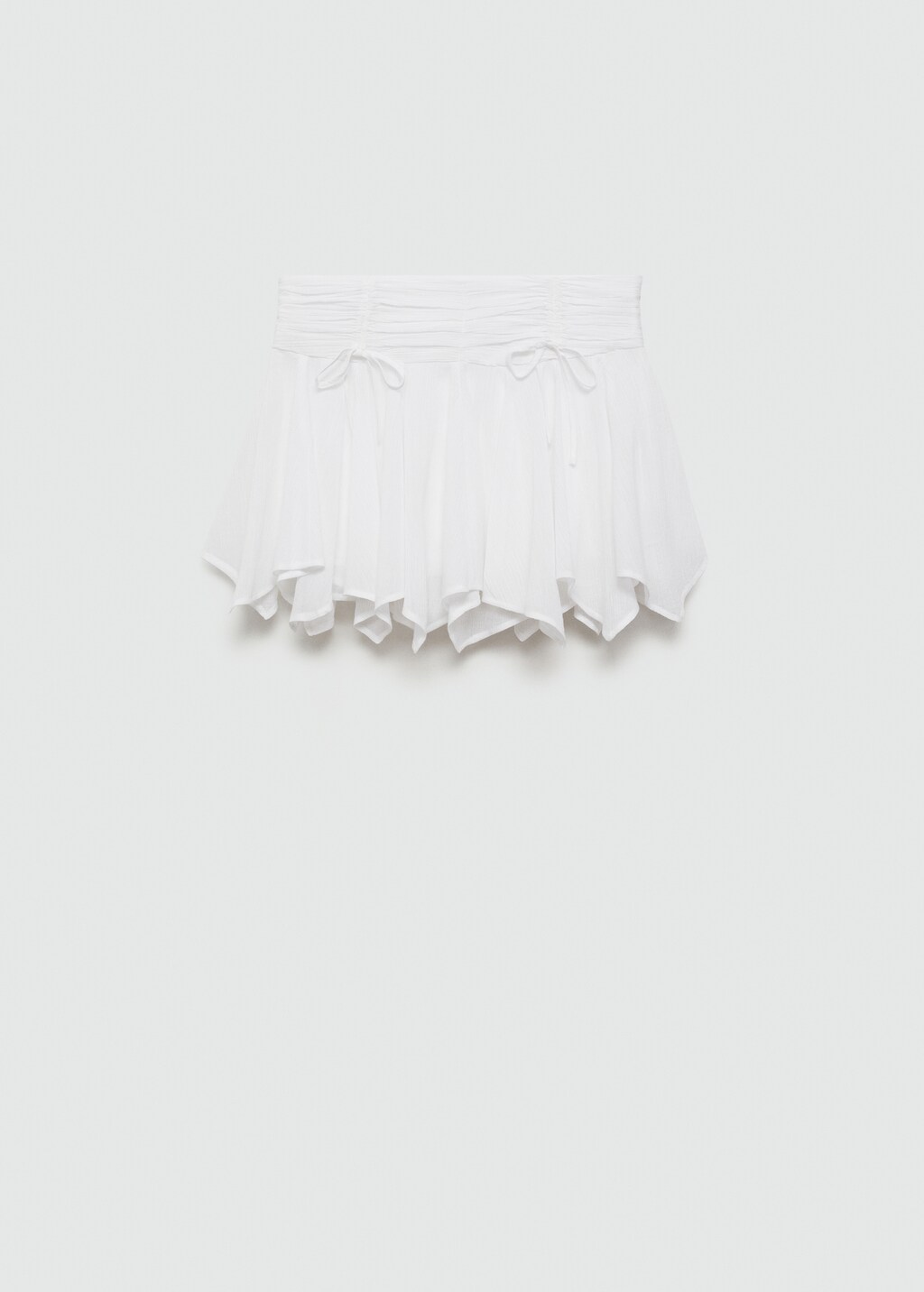White asymmetrical mini skirt store