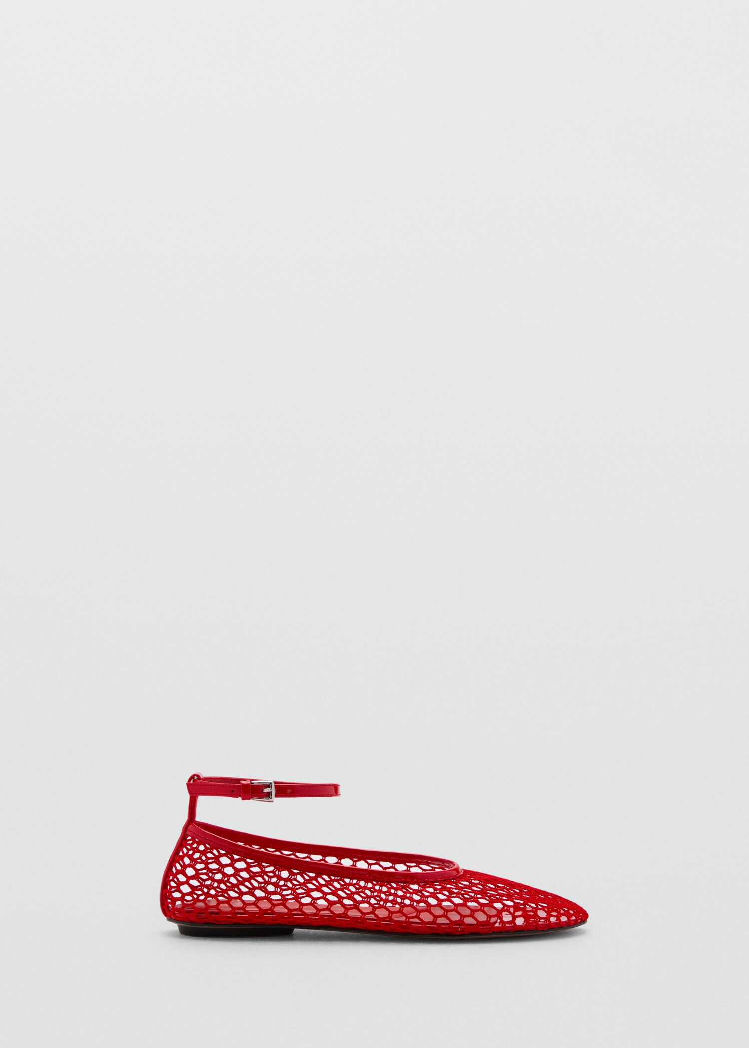 Mesh ballet flats with strap and buckle - Women | MANGO USA