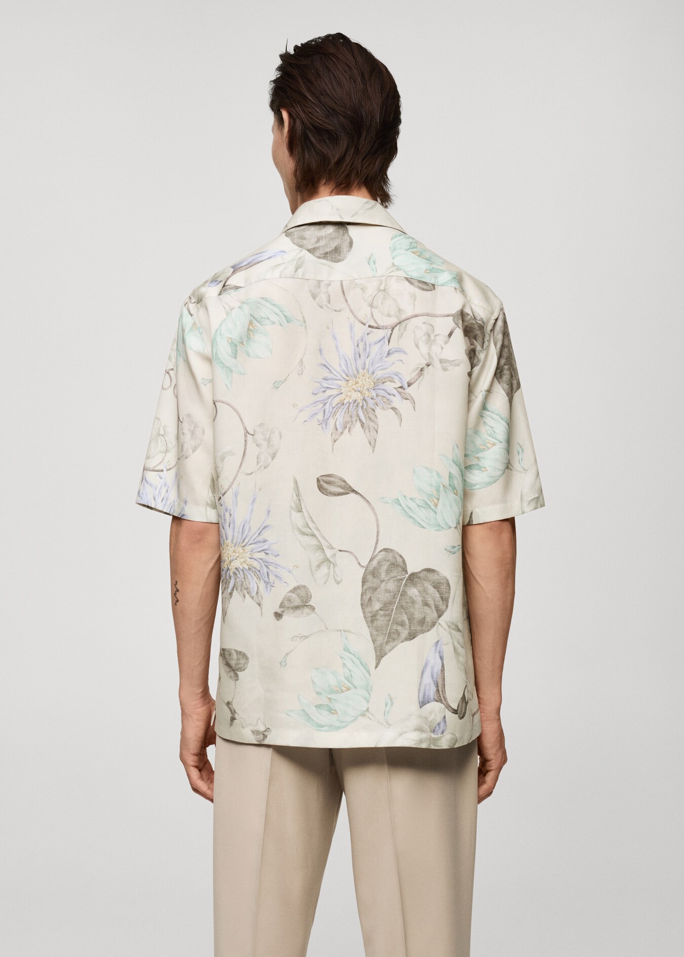 Flowy floral print shirt - Men | MANGO USA