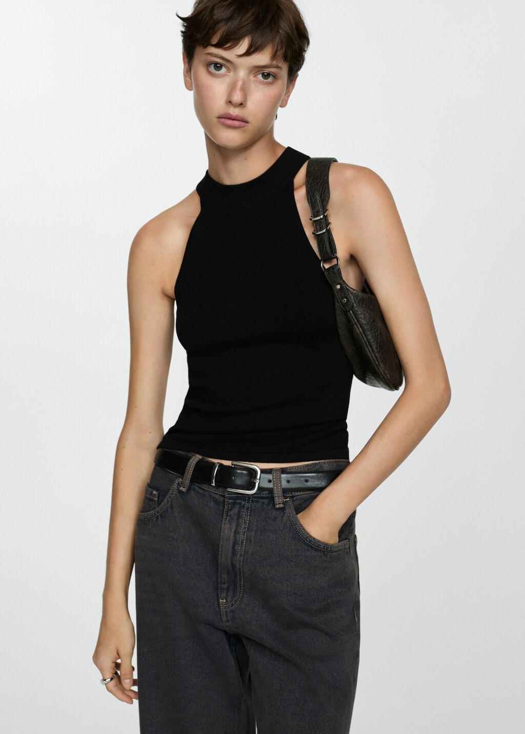 Halter Neck Knitted Top Woman Mango Vietnam