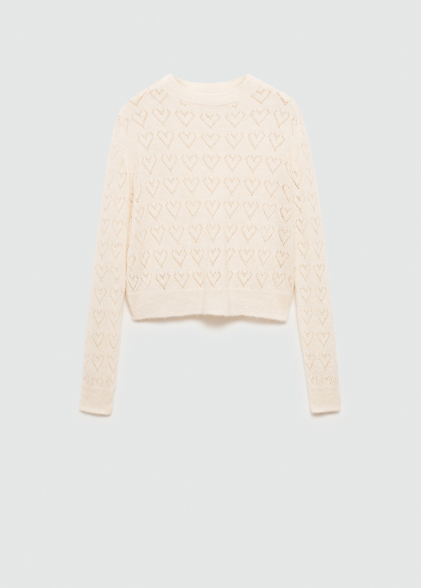 Sweater with openwork heart details - Women | MANGO USA