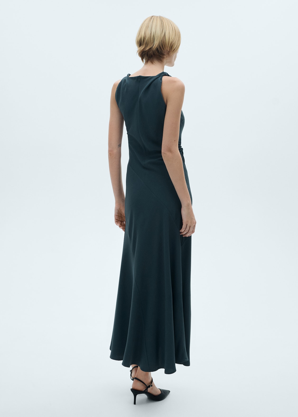 Long flared dress - Women | MANGO USA