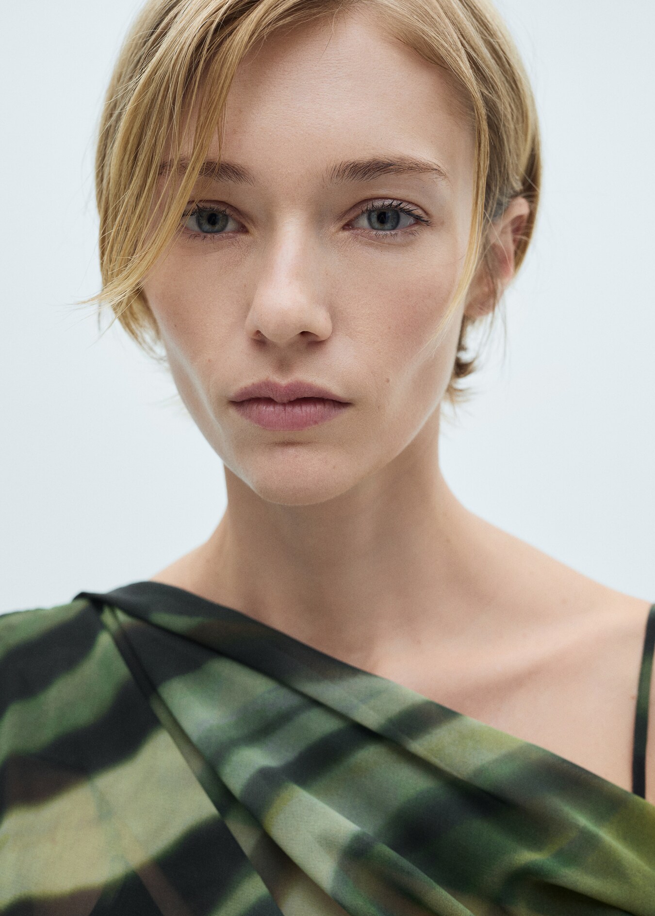 Printed dress with draped detail - Women | MANGO USA