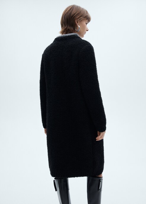 Bouclé knitted coat - Women | MANGO USA