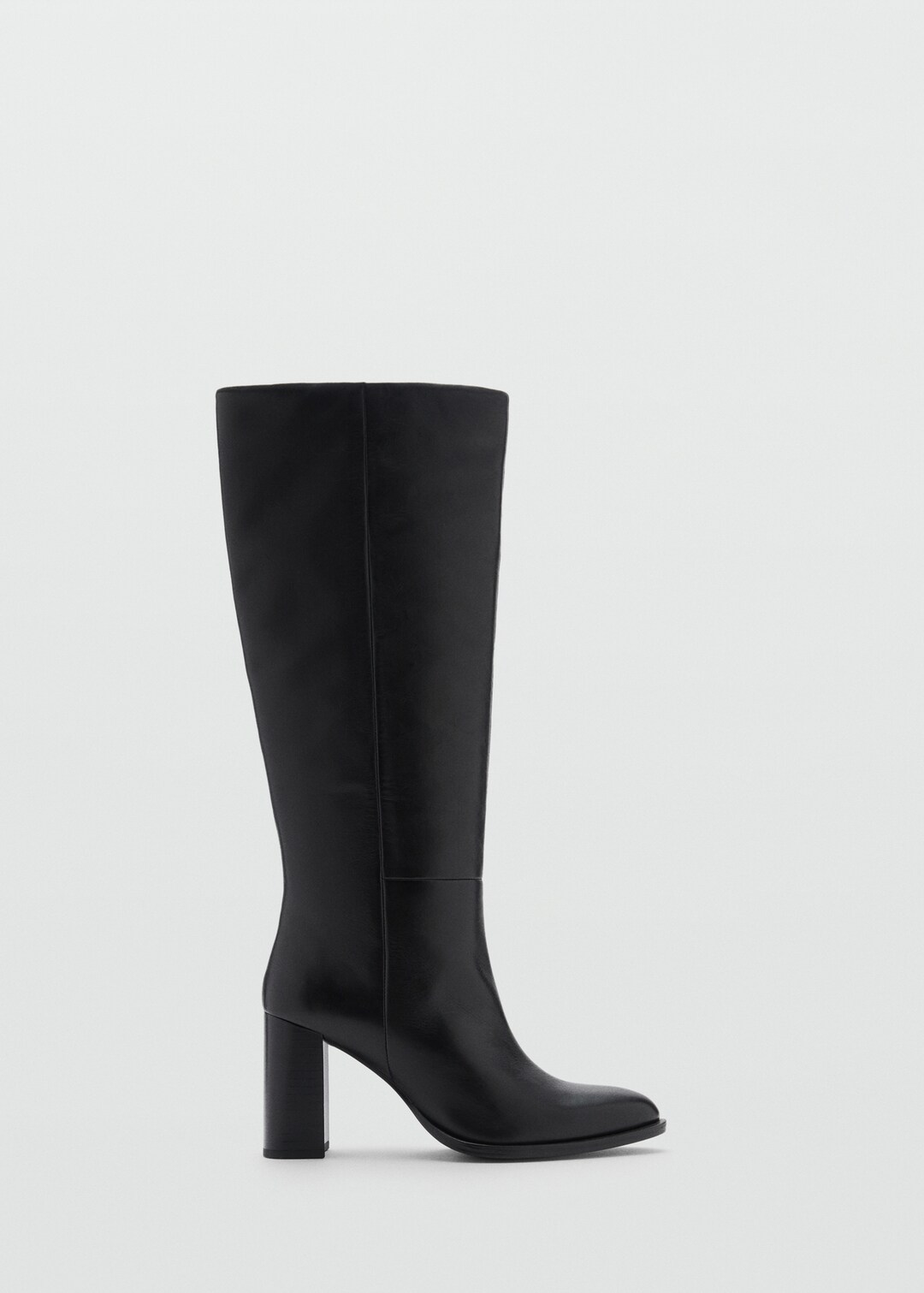 High heel leather boot - Women | MANGO USA