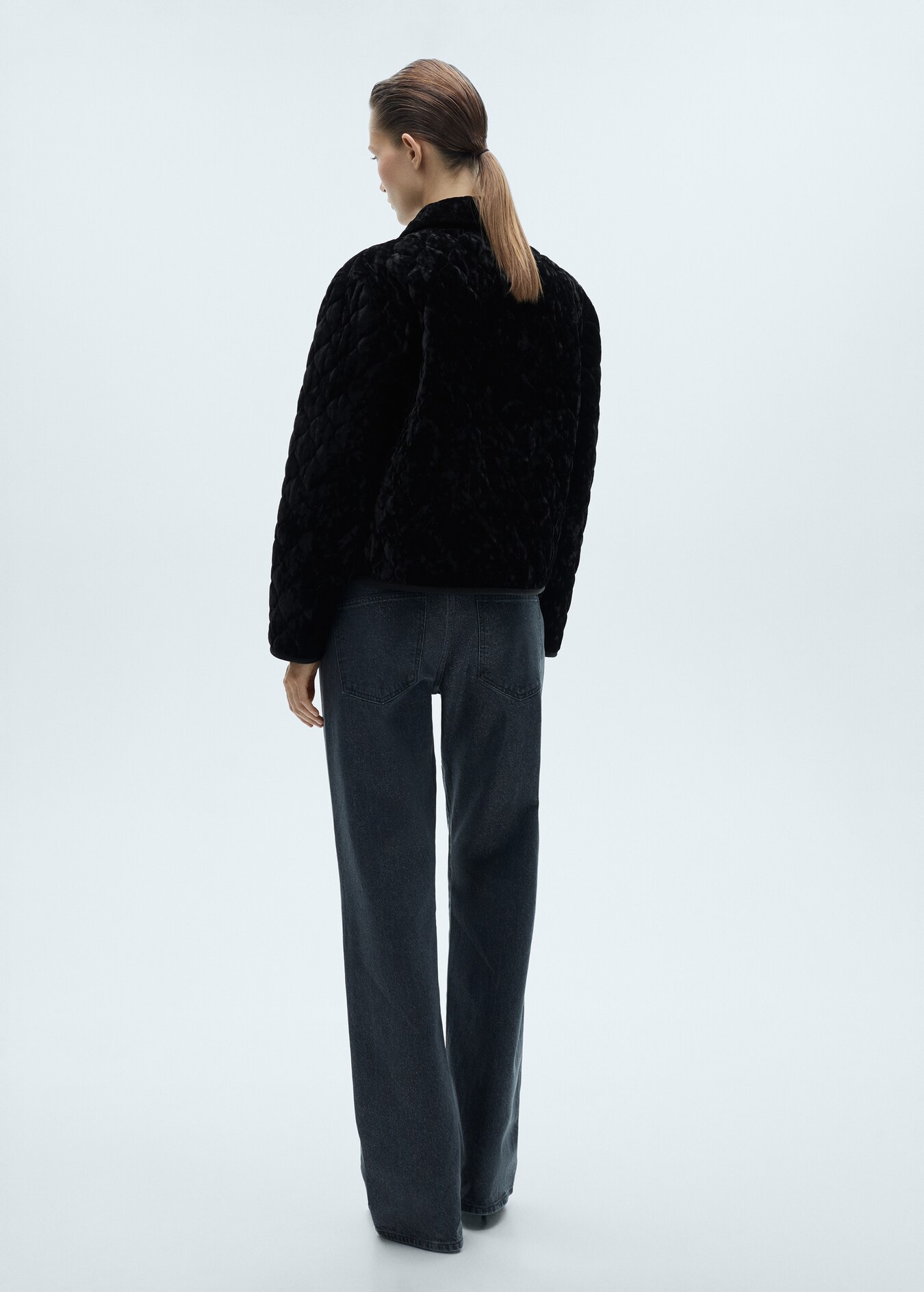 Reversible quilted velvet jacket - Women | MANGO USA