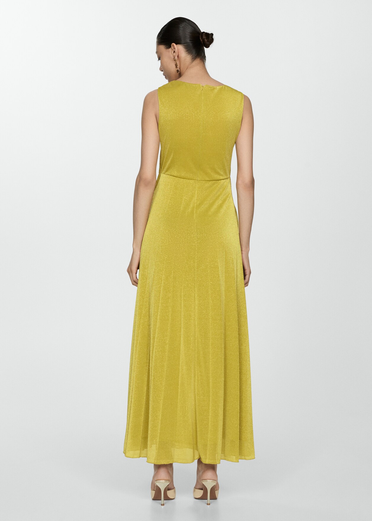 Knotted Lurex Dress Women Mango Usa