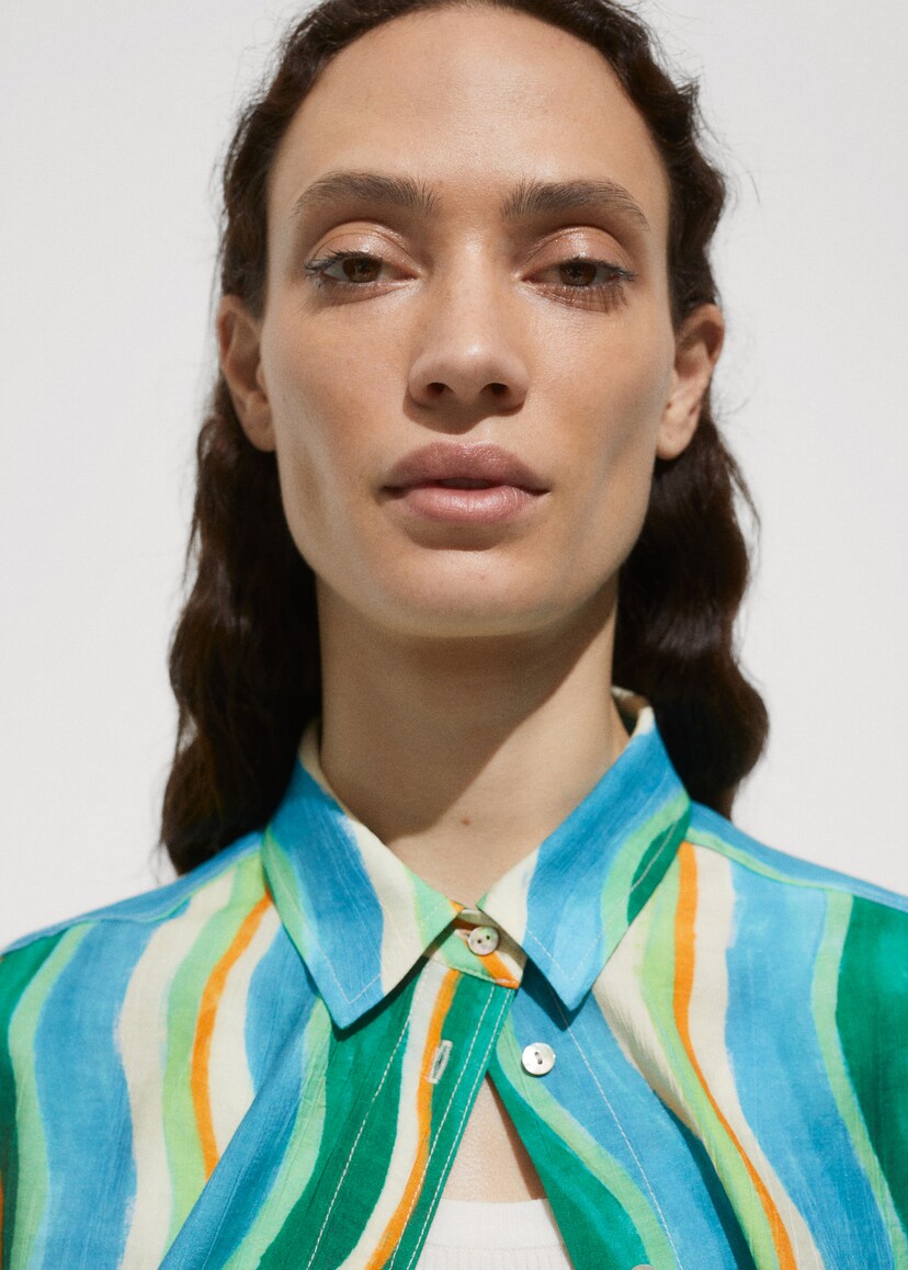 Printed short-sleeved shirt - Women | MANGO USA