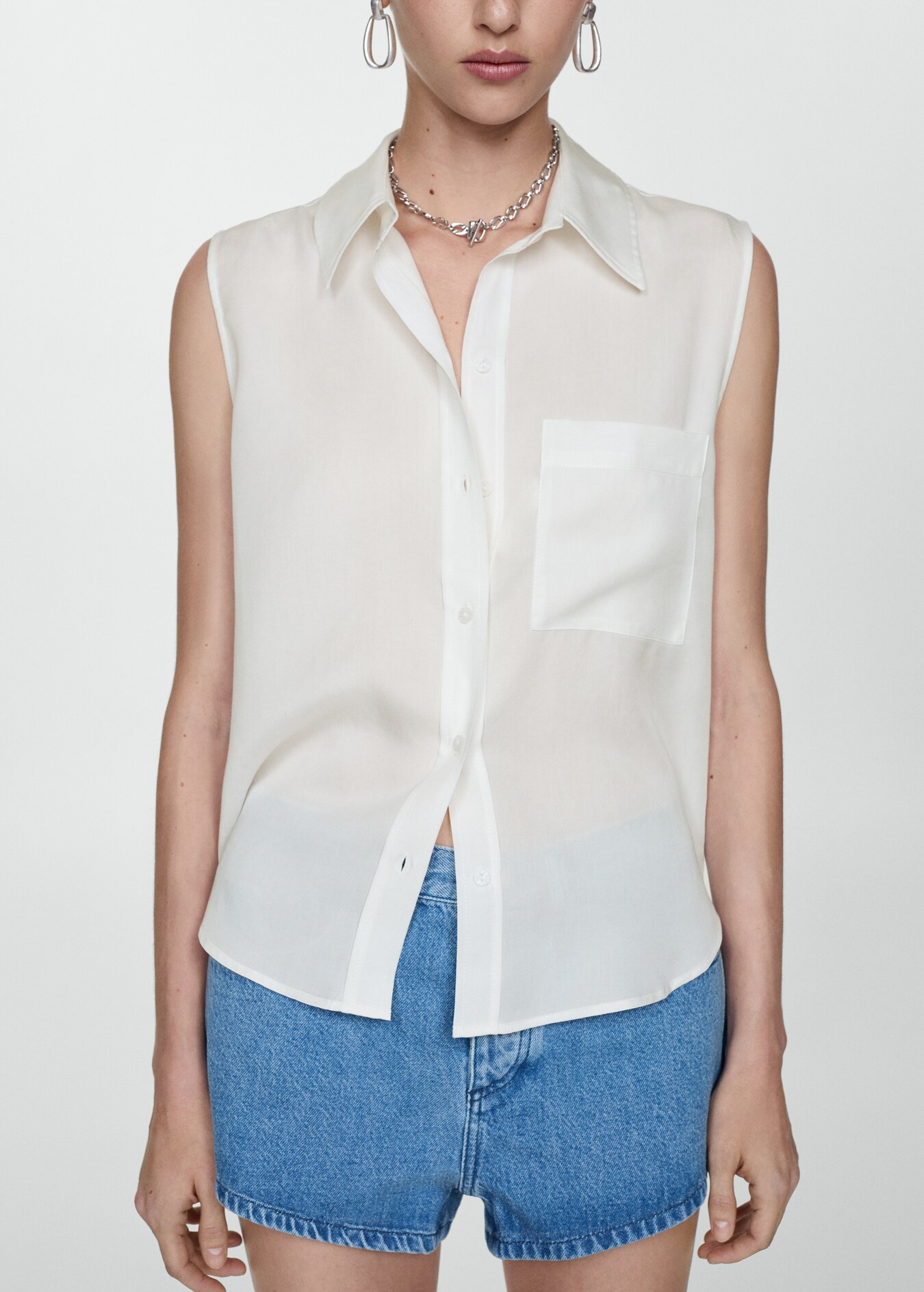 Lyocell Sleeveless Shirt Women Mango United Kingdom