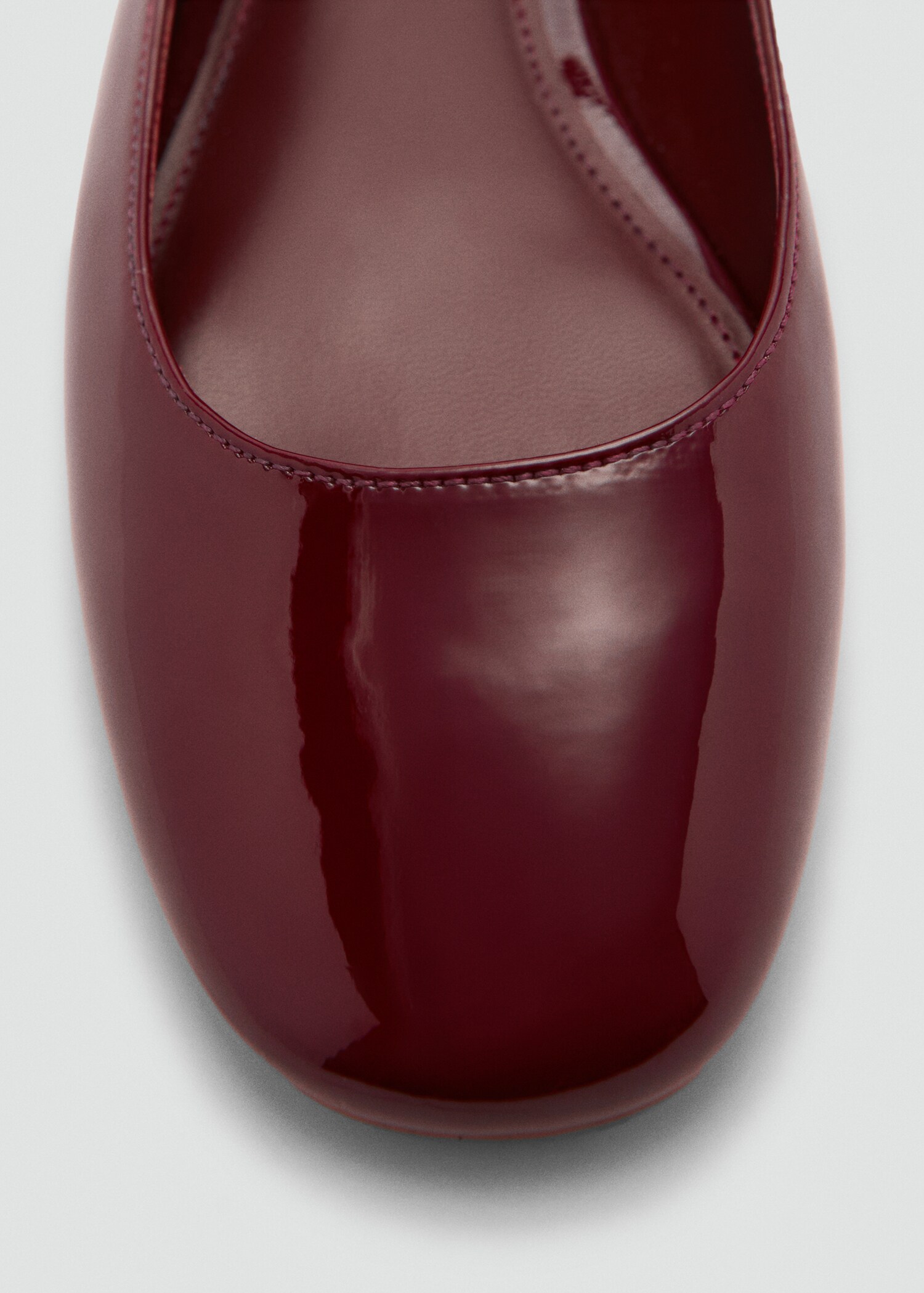 Patent leather-effect ballet flats - Women | MANGO USA