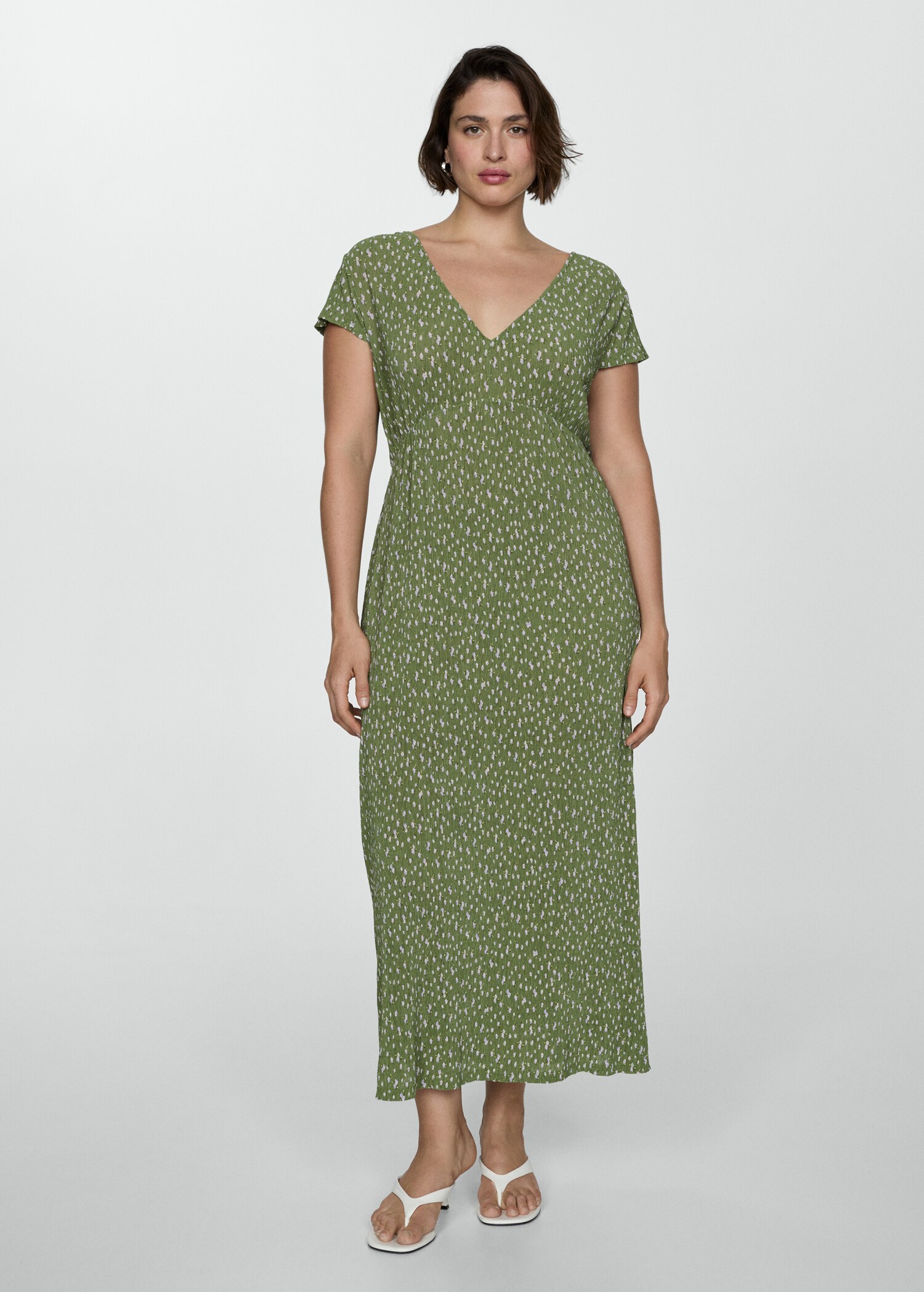Textured Printed Dress Women Mng Australia